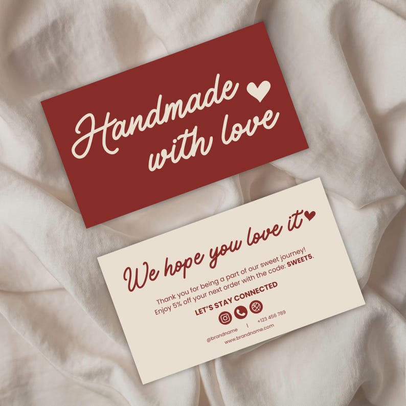 Sweet Bakery Thank You Card Template, Canva Editable Insert for ...