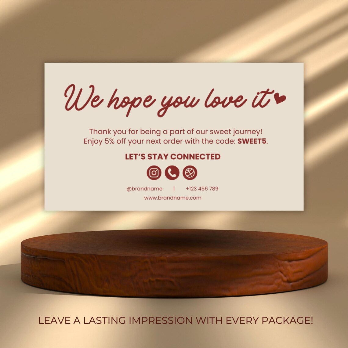 Sweet Bakery Thank You Card Template, Canva Editable Insert for ...