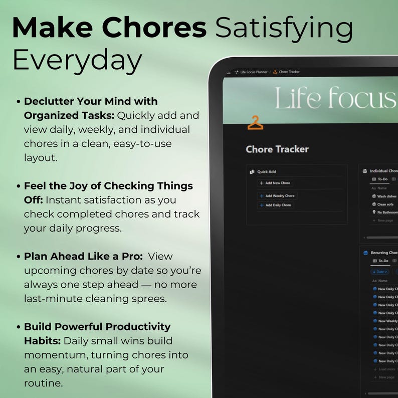Notion Life Focus Planner Template, Aesthetic Digital Life Organizer, All-in-one Dreamy Notion ...