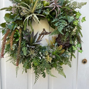 Succulent Wreath , Faux Succulent, Garden Wreath, Outdoor ,door Wreath ...