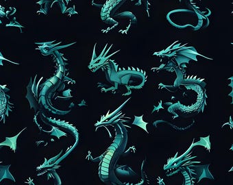 Dragon Draco Design and Pattern for Various Uses - Pack of 3 High ...