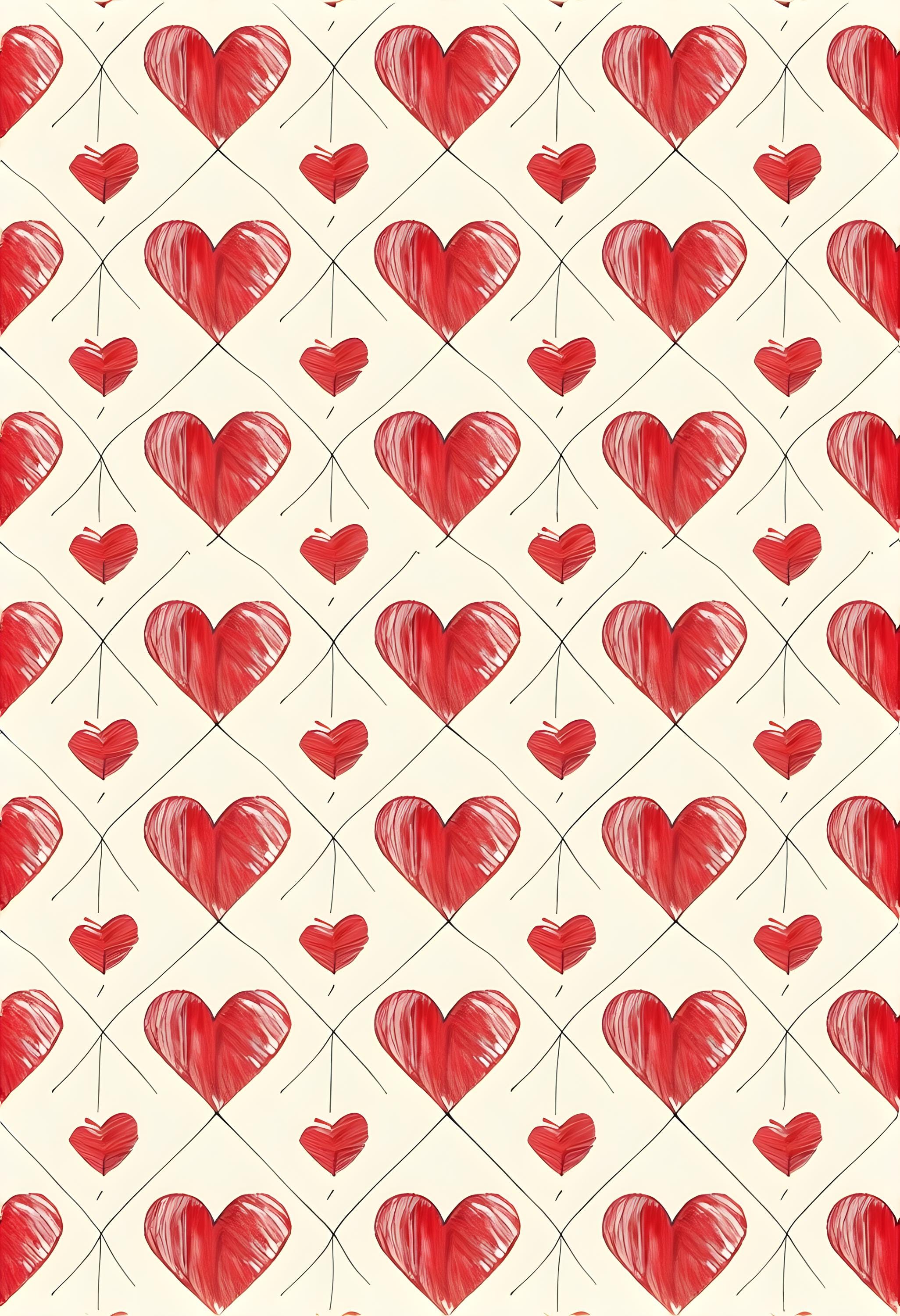 Heart Pattern PNG Background High Quality Digital Download Valentines ...