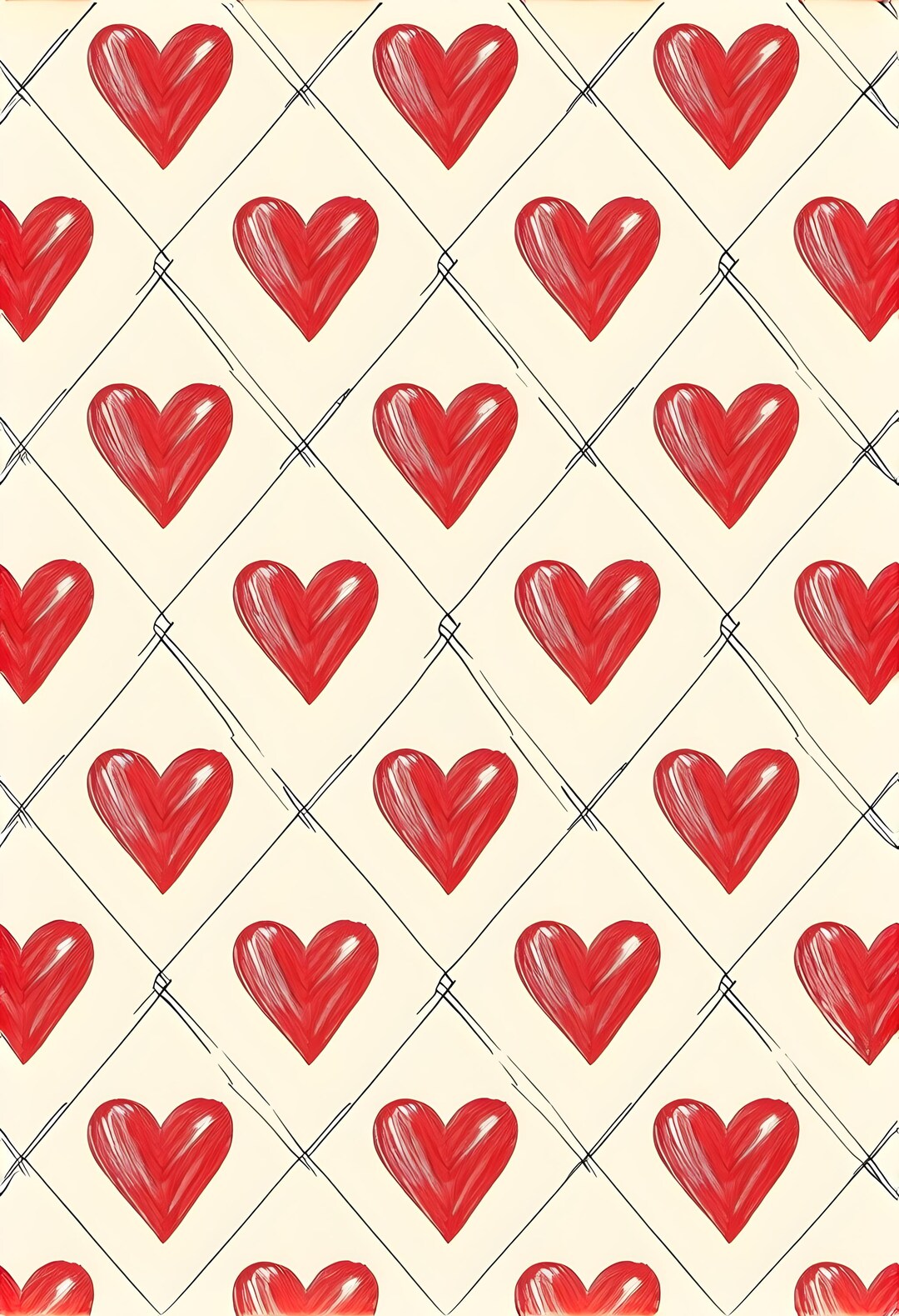 Heart Pattern PNG Background High Quality Digital Download Valentines ...