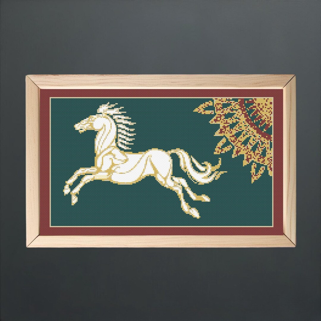 Rohan Flag Cross Stitch Pattern – for Lotr Fan – Iconic Symbols ...