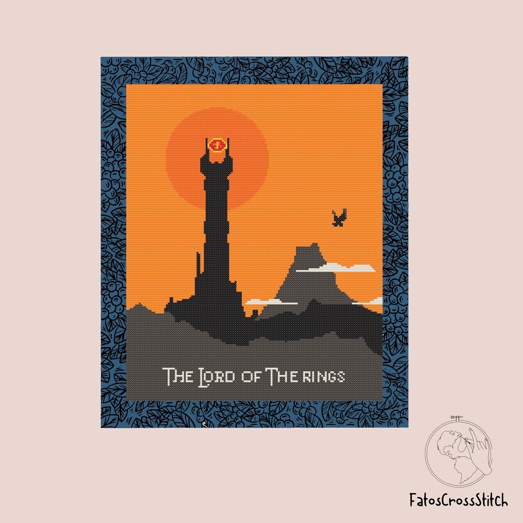 Mordor Cross Stitch Pattern – for Lotr Fan – Iconic Symbols ...