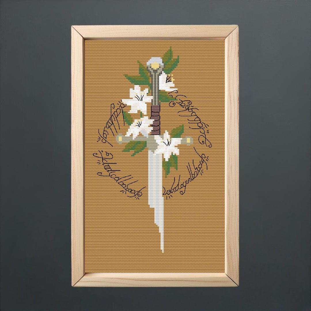 Anduril Narsil Cross Stitch – for Lotr Fan – Iconic Symbols ...