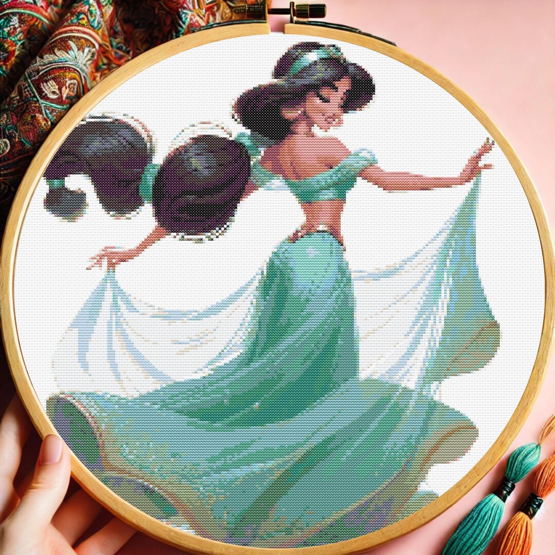 Jasmine Princess Cross Stitch Pattern – Instant Digital Download ...