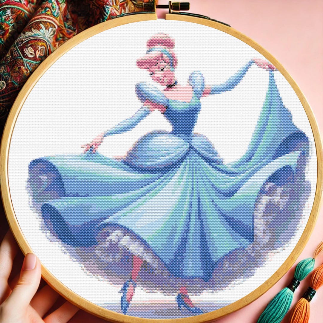 Cinderella Princess Cross Stitch Pattern – Instant Digital Download ...
