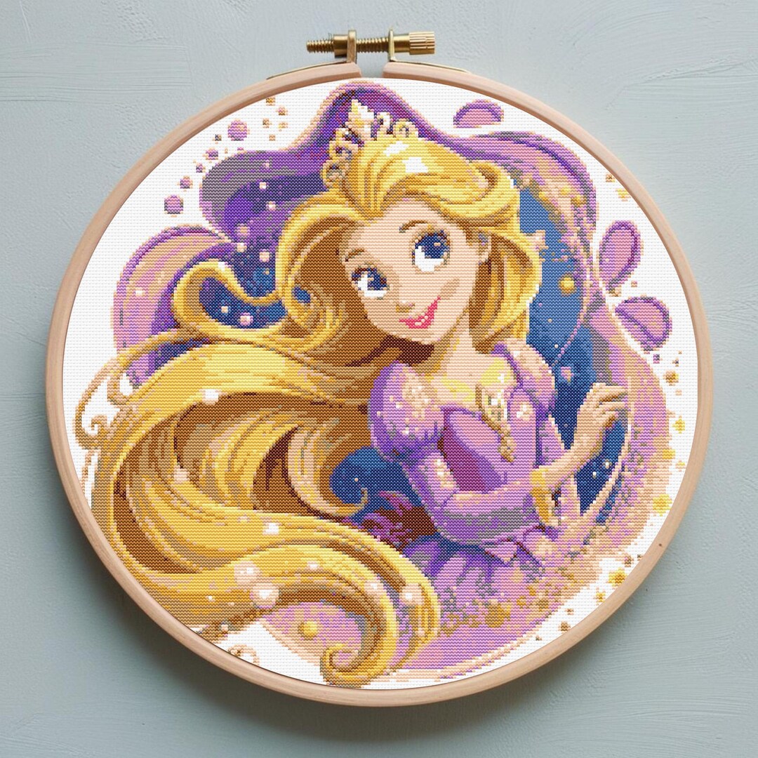 Rapunzel Princess Cross Stitch Pattern – Instant Digital Download ...