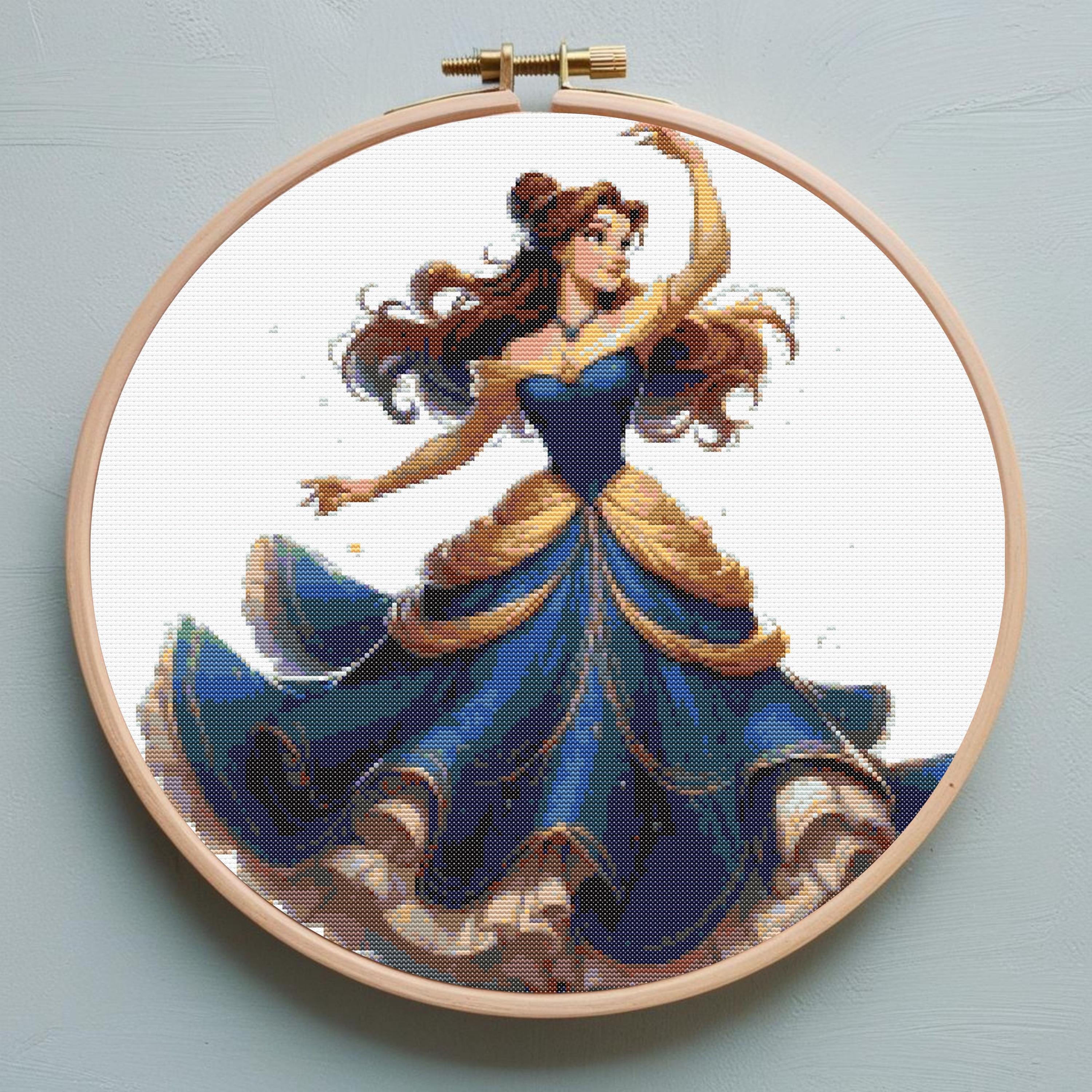 Belle Princess Cross Stitch Pattern – Instant Digital Download – Fully ...
