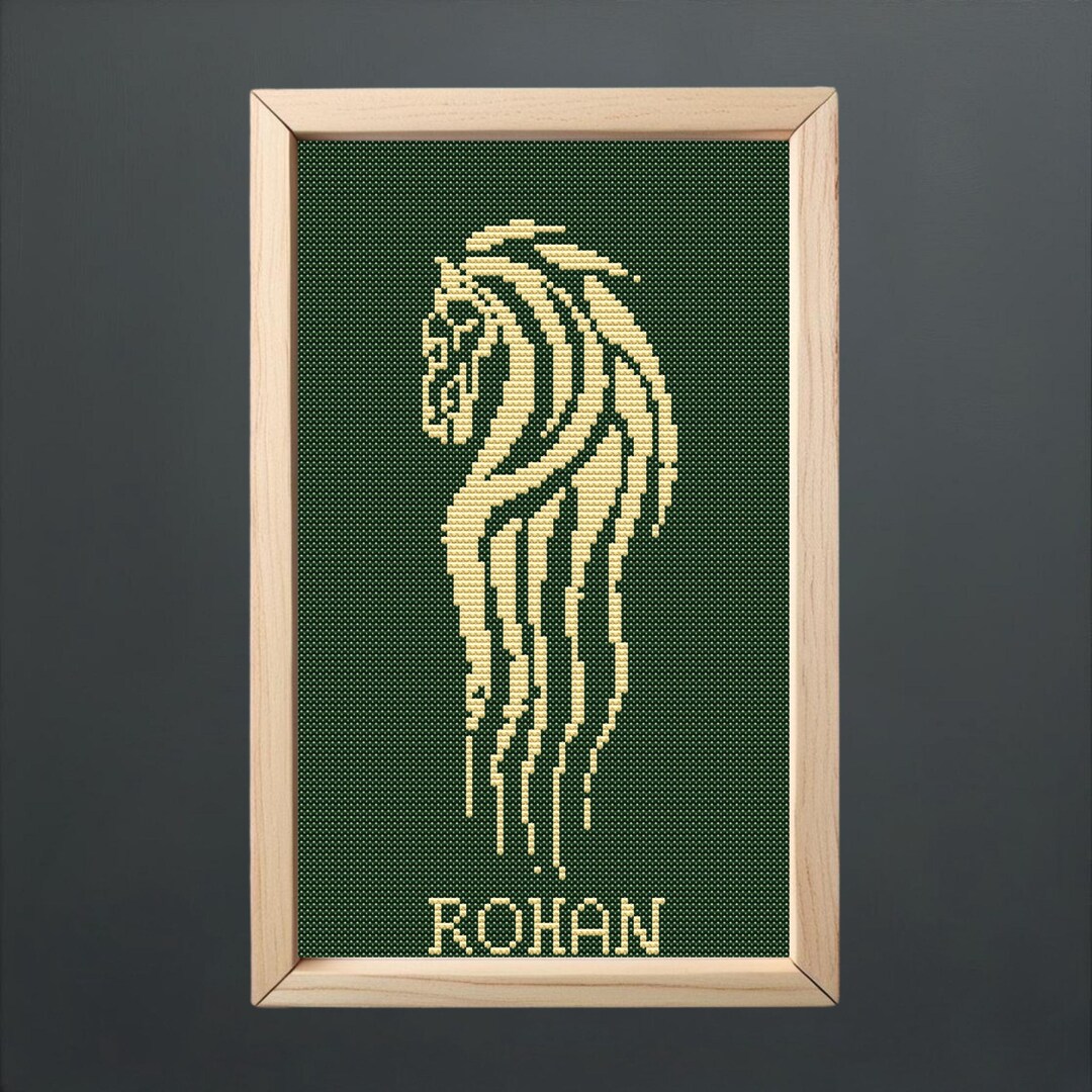 Rohan Flag Cross Stitch Pattern – for Lotr Fan – Iconic Symbols ...