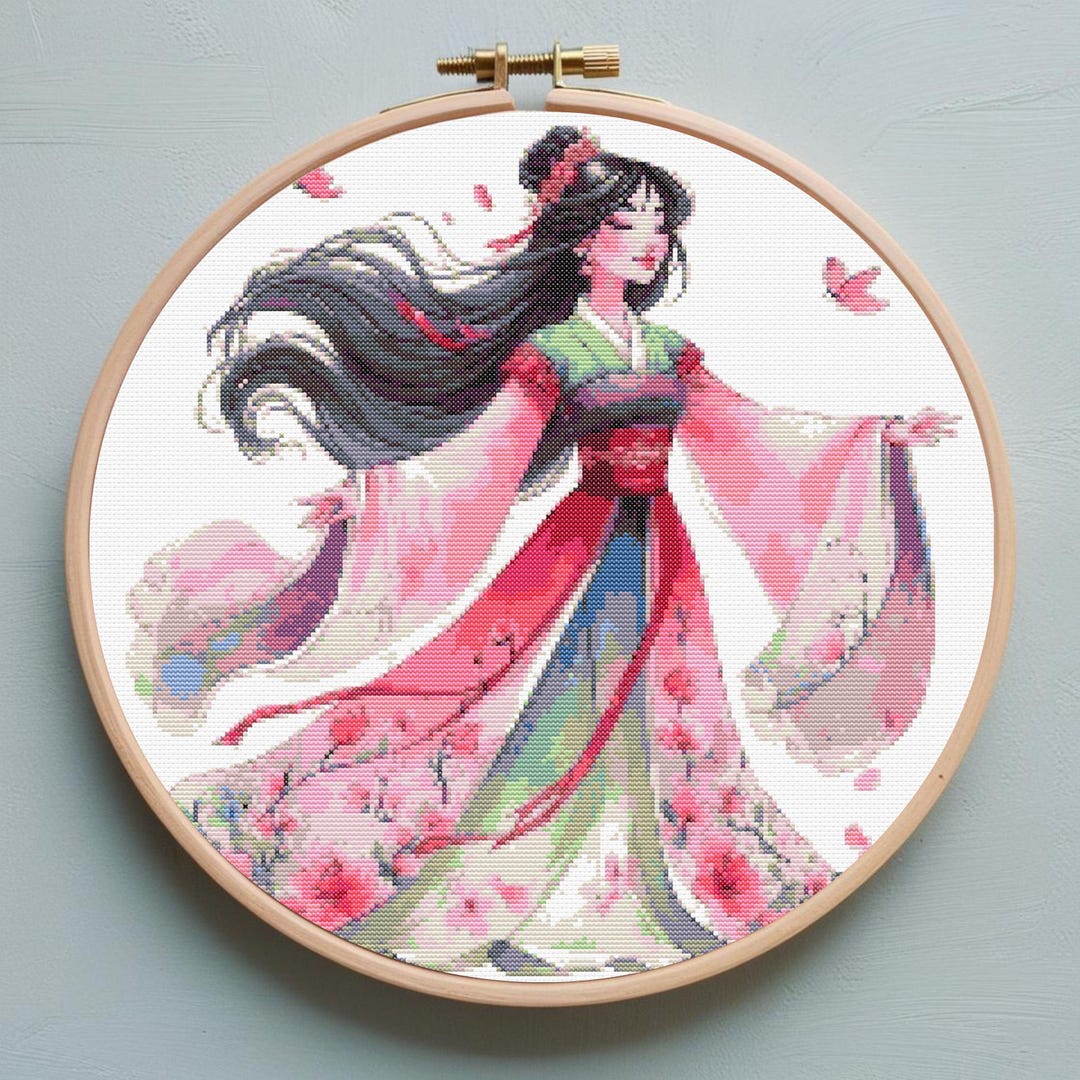 Mulan Princess Cross Stitch Pattern – Instant Digital Download – Fully ...