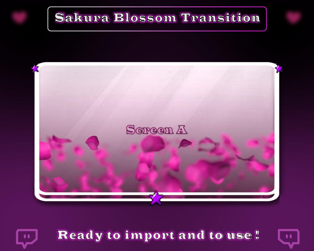 Animated Sakura Transition Overlay - Petals - Esthetic - Pink - Cherry ...
