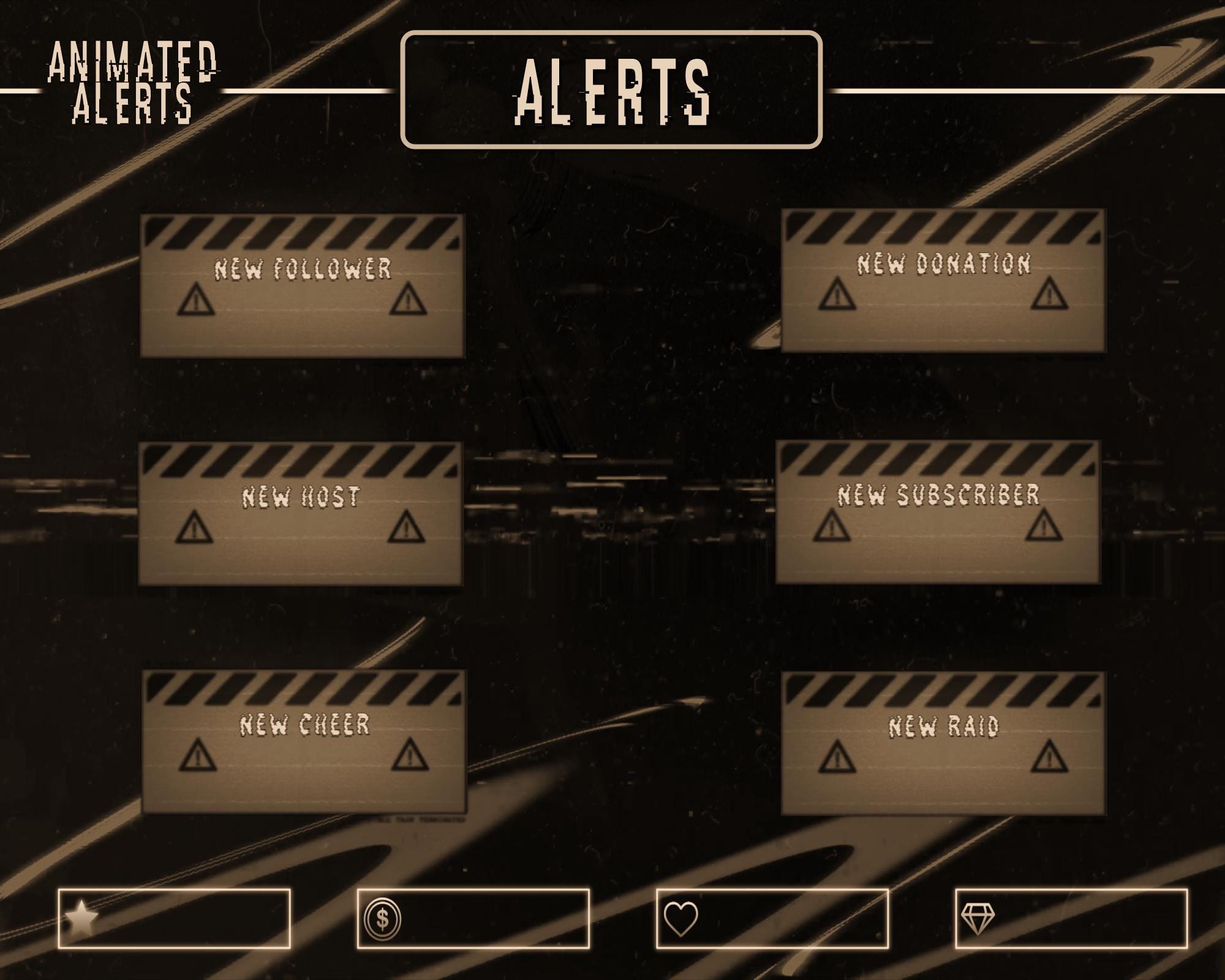 Scary Retro TV Stream Overlay - Dark Twitch Overlay - CRT - VCR ...