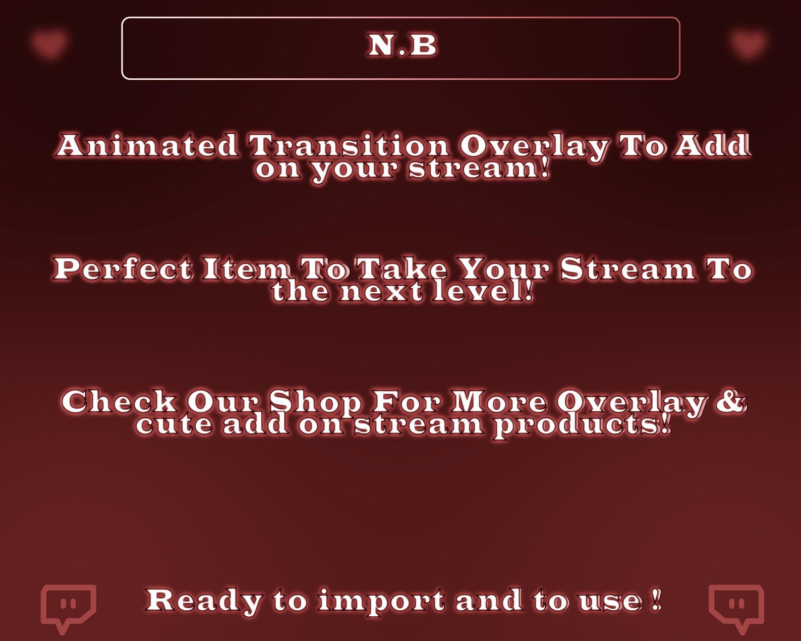 Lovely Hearts Transition Overlay - Valentine - Cute - Twitch Stinger ...