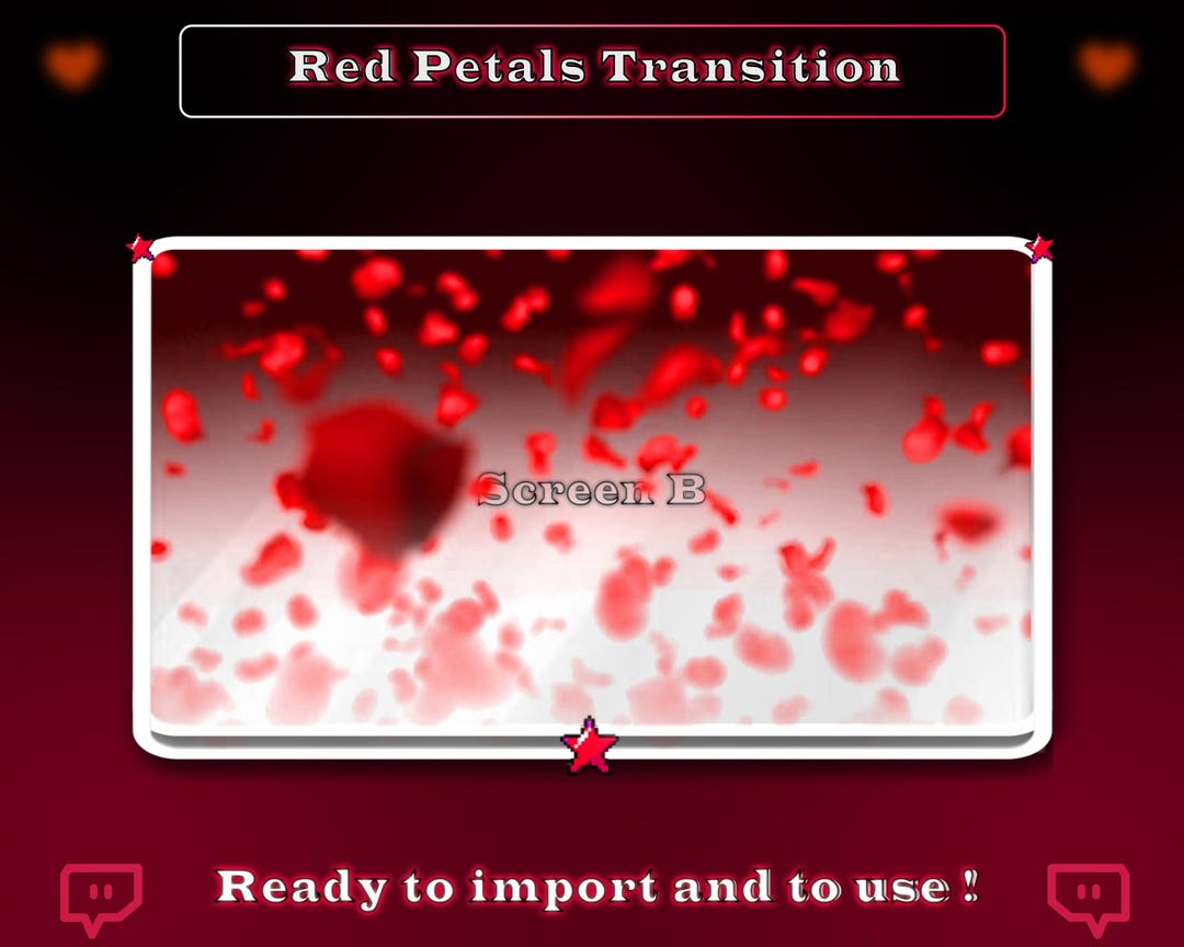 Red Roses Transition Overlay - Petals - Cherry Blossoms - Twitch Stream ...