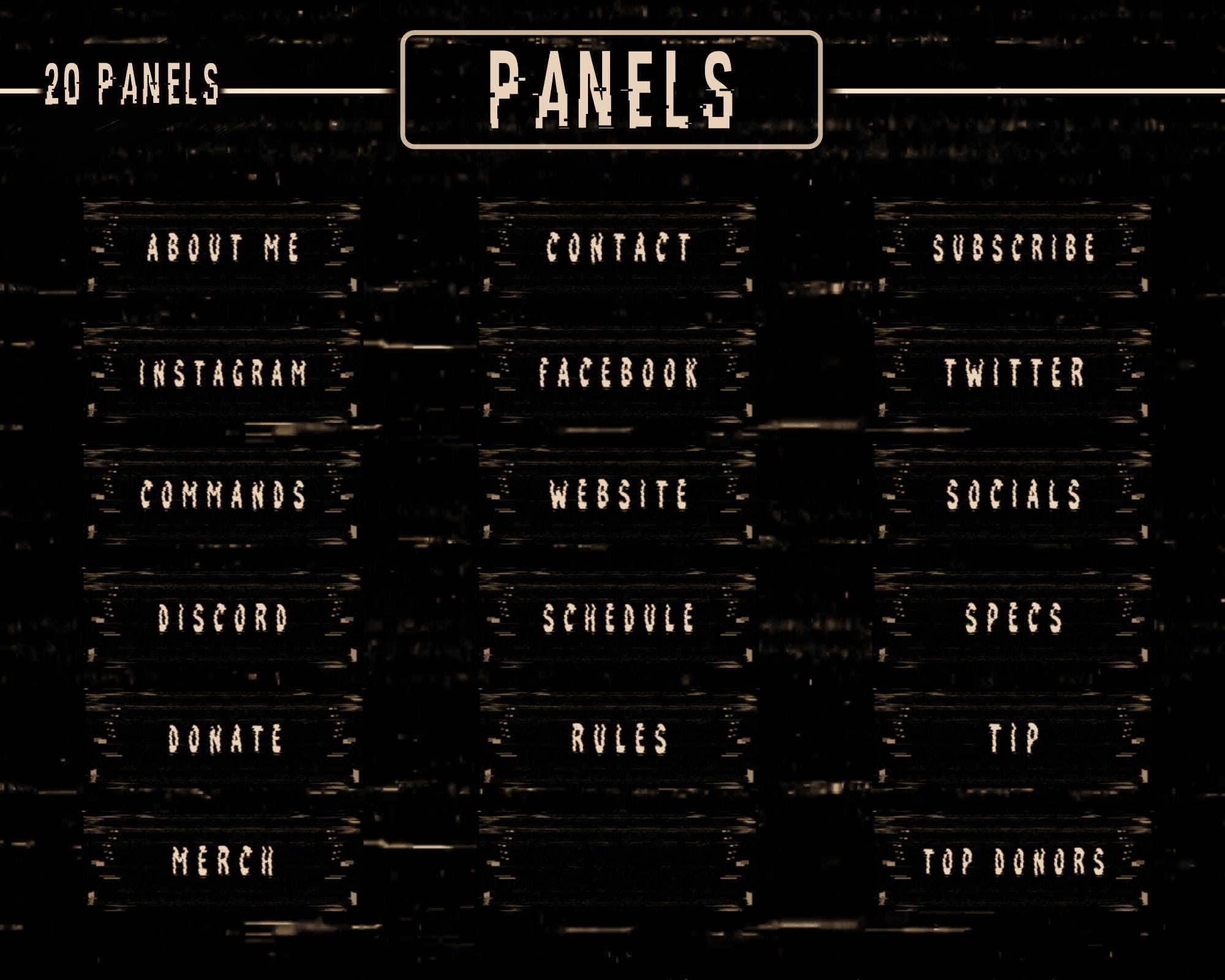 Scary Retro TV Stream Overlay - Dark Twitch Overlay - CRT - VCR ...