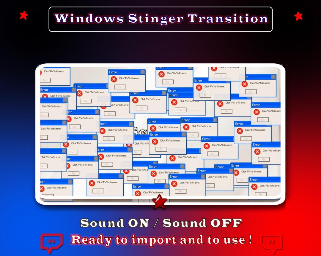 Retro Windows Glitch Transition - Stinger - Error Screen - Windows 95 ...