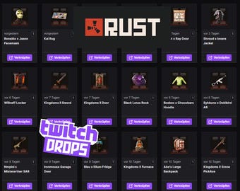 Rust Round 30 + 31 [20 SKINS] Twitch Drops - Etsy