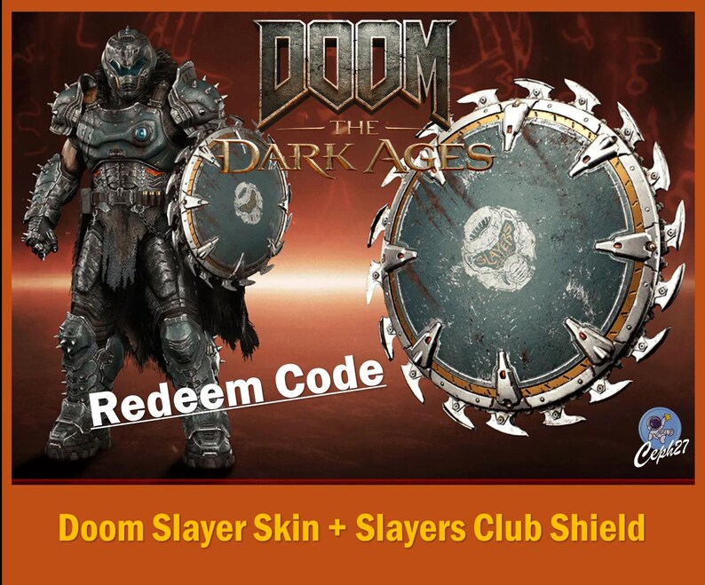 Doom: the Dark Ages - Guardian Doom Slayer Skin + Shield - Code - Etsy ...