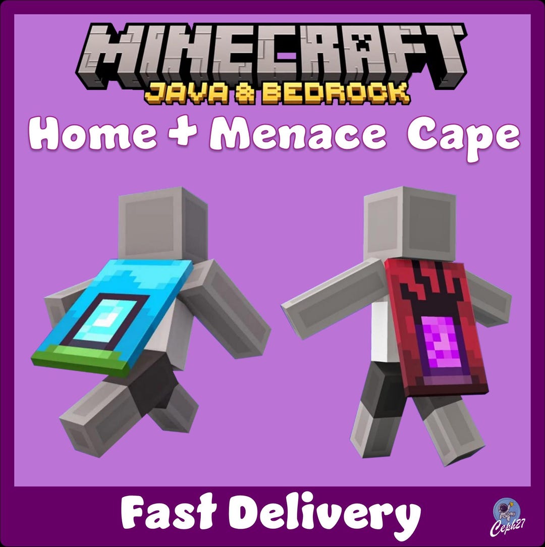 Minecraft - Home Cape + Menace Cape Code - Bedrock&java - All Platforms ...