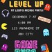 LEVEL UP! Arcade Party Invitation | Editable Canva Template | Instant ...