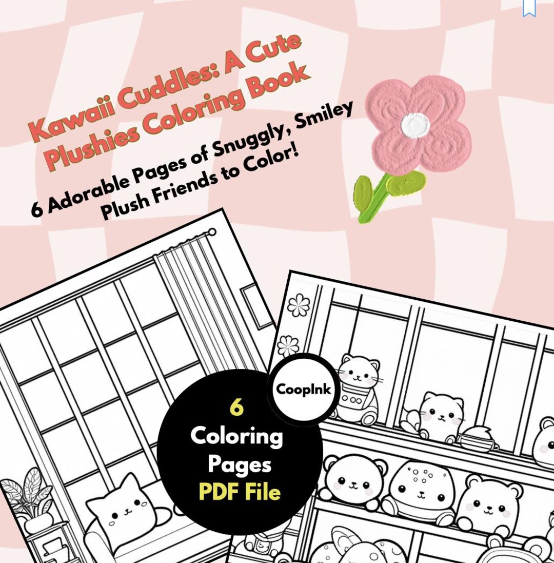 Kawaii Cuddles: A Cute Plushies Coloring Book - Etsy
