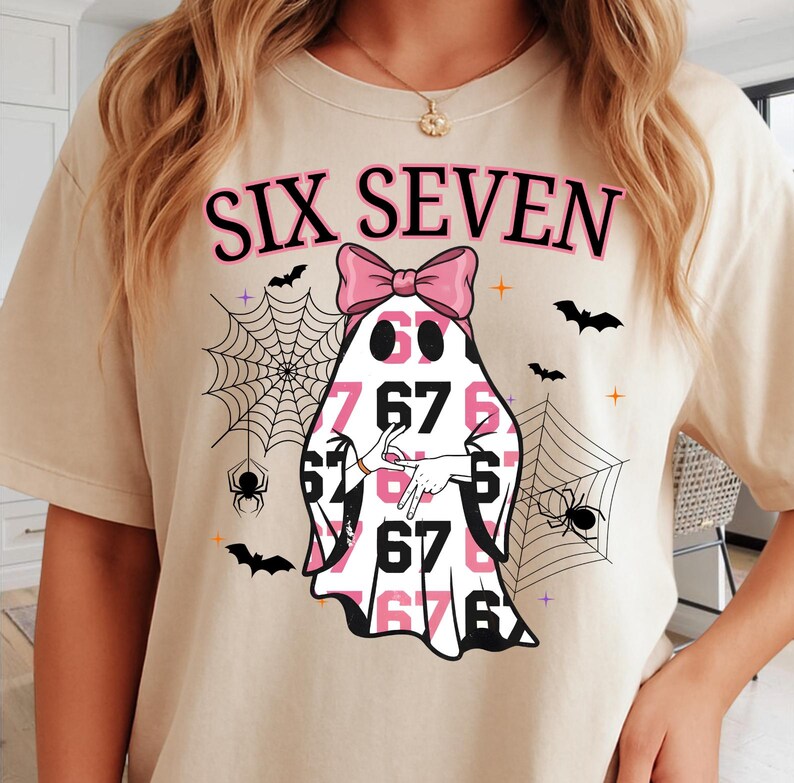 Six Seven Ghost PNG, Viral Gen Z Saying Clipart, Viral Internet Meme ...