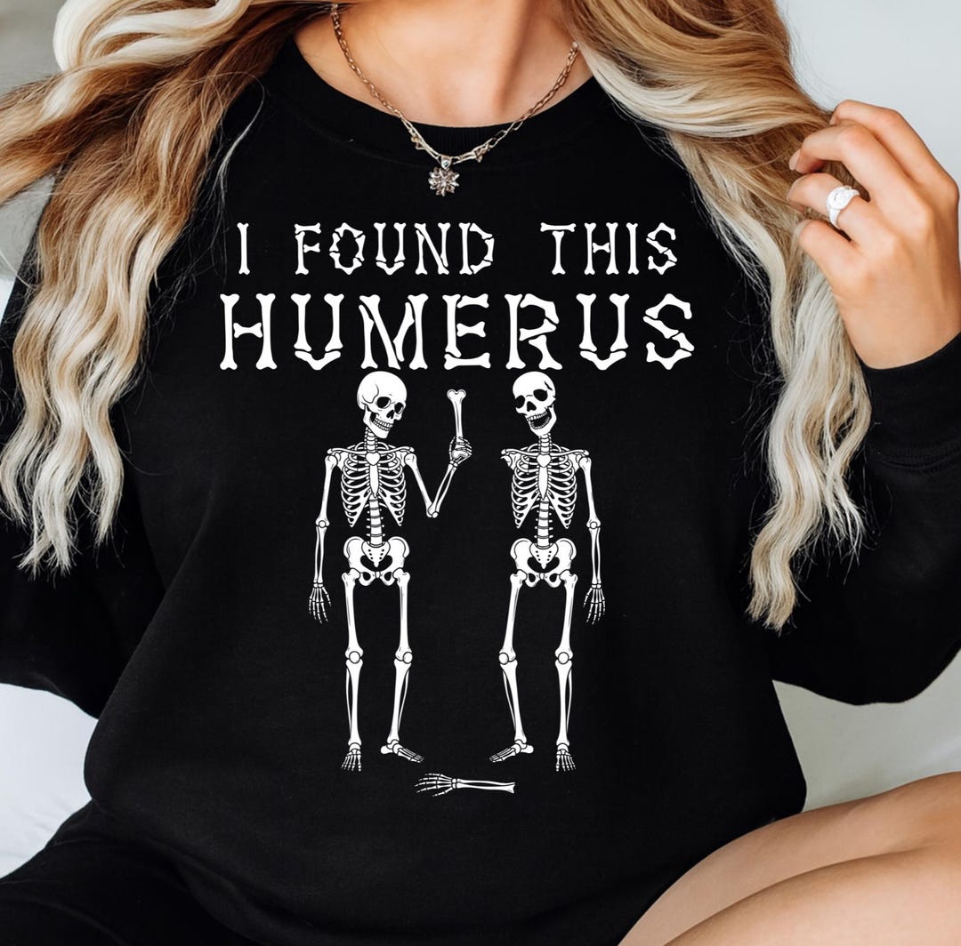 Funny Halloween Skeleton Pun Design: Humerus Clipart (SVG, PNG Digital ...