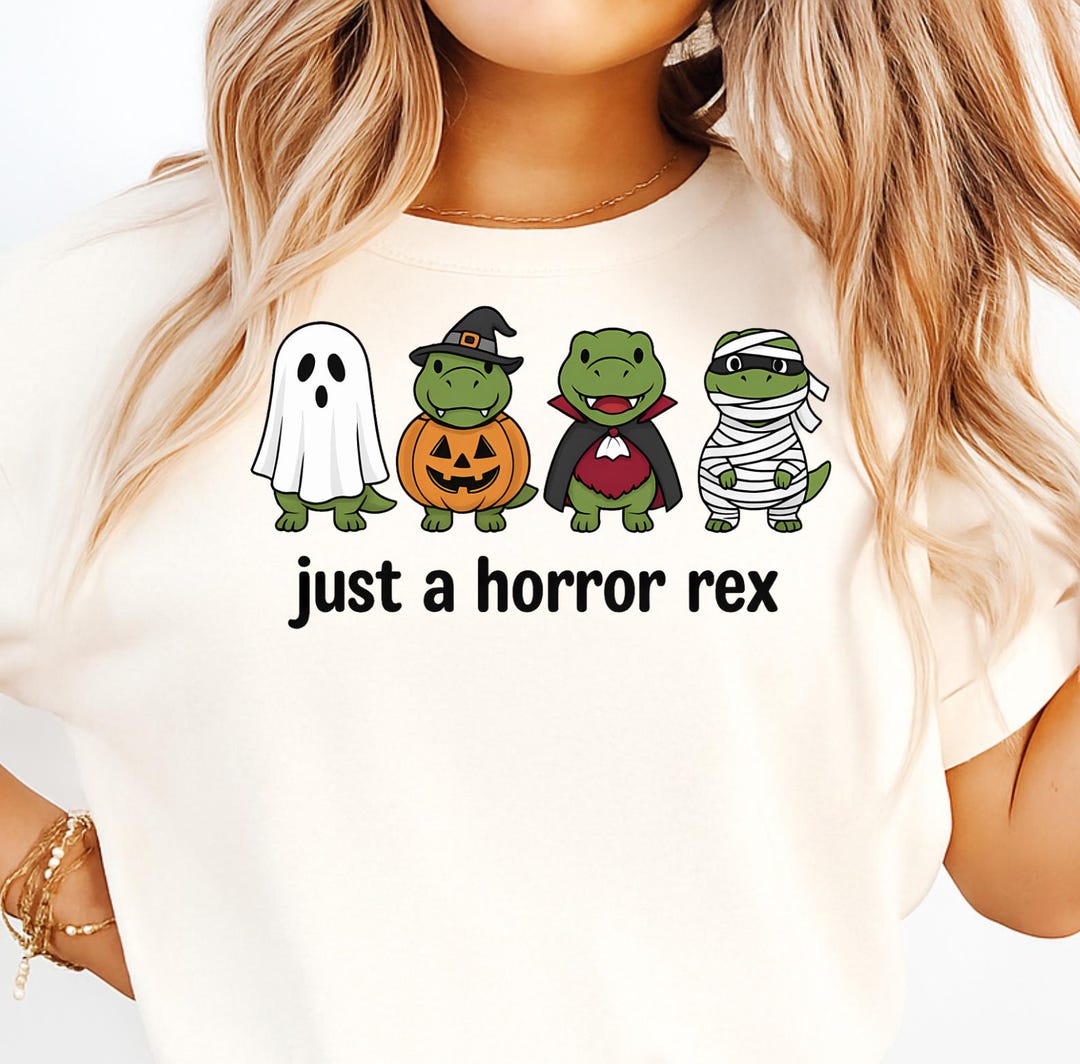 Just a Horror Rex PNG SVG | Cute Halloween Dinosaur Clipart | T Rex ...