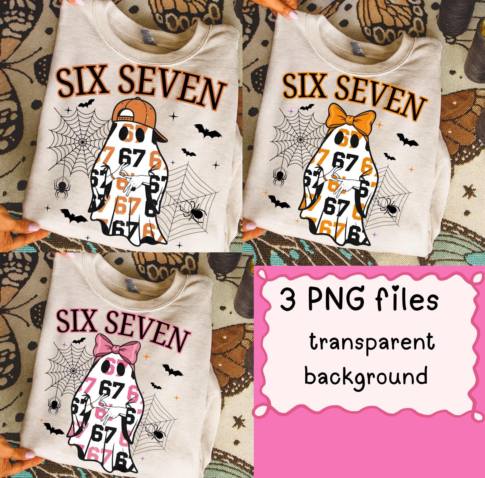 Six Seven Ghost PNG, Viral Gen Z Saying Clipart, Viral Internet Meme ...