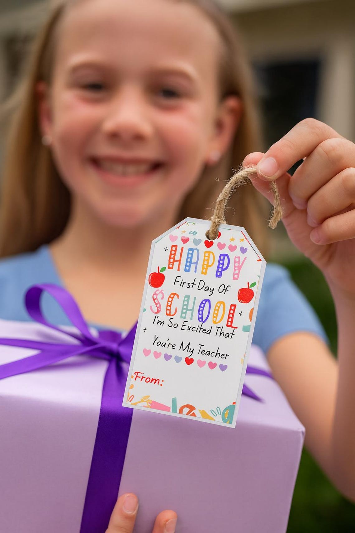 Happy First Day of School Tag, I'm so Excited That You're My Teacher ...