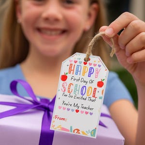 Happy First Day of School Tag, I'm so Excited That You're My Teacher ...