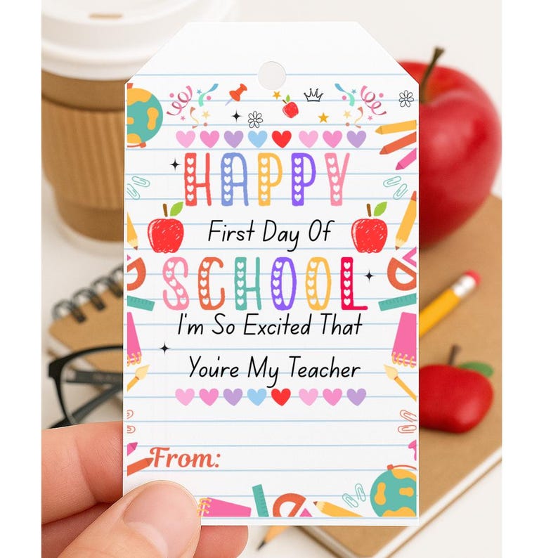 Happy First Day of School Tag, I'm so Excited That You're My Teacher ...