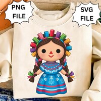 Mexican Maria Doll Clipart - Etsy