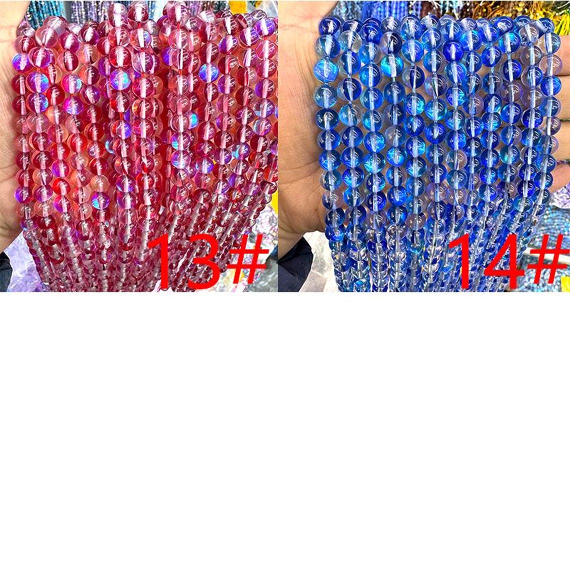 Multicolor Moonlight Austria Glass Crystal 6 8 10 12mm Round Rainbow ...