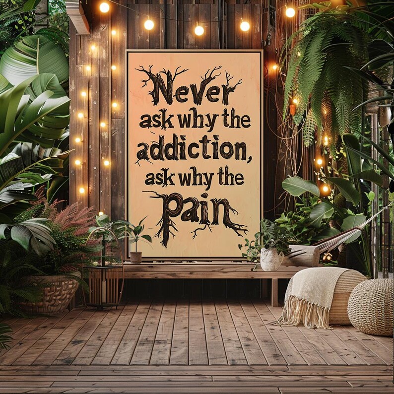 Addiction Recovery Poster, Therapy Wall Art, Substance Abuse Awareness ...