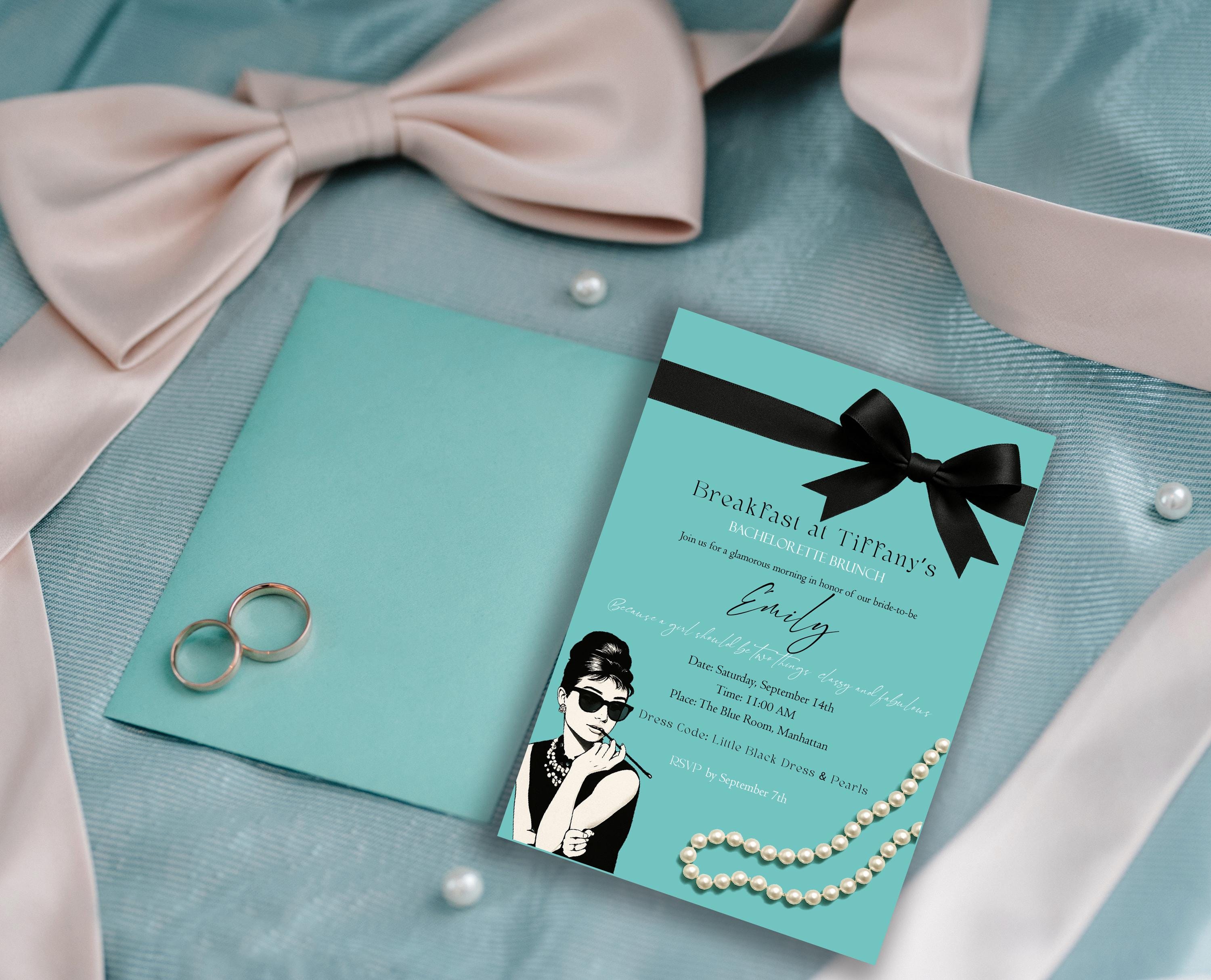 Breakfast at Tiffany's Bachelorette Invitation - Editable Template (PDF ...