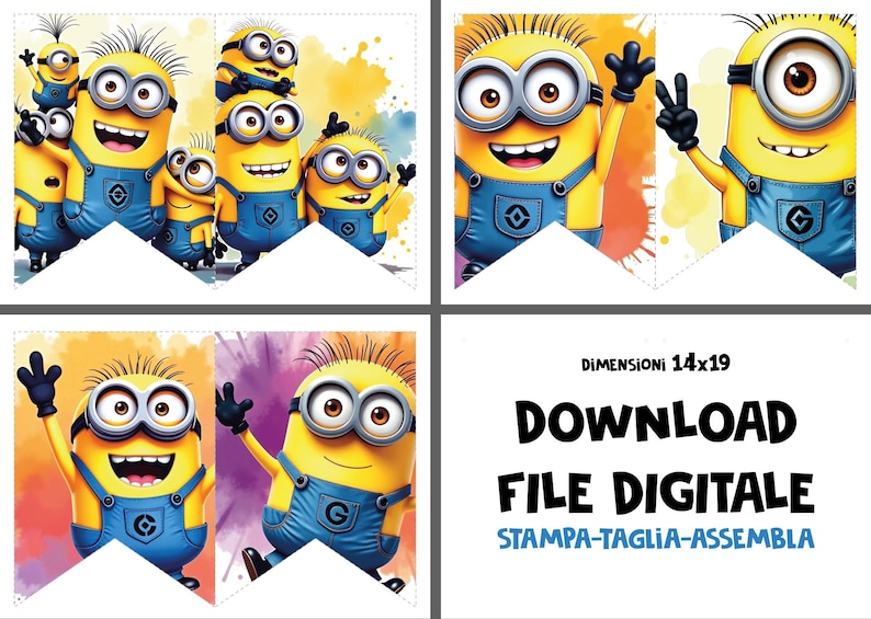 Printable "minions" Banner - Instant Download - Etsy