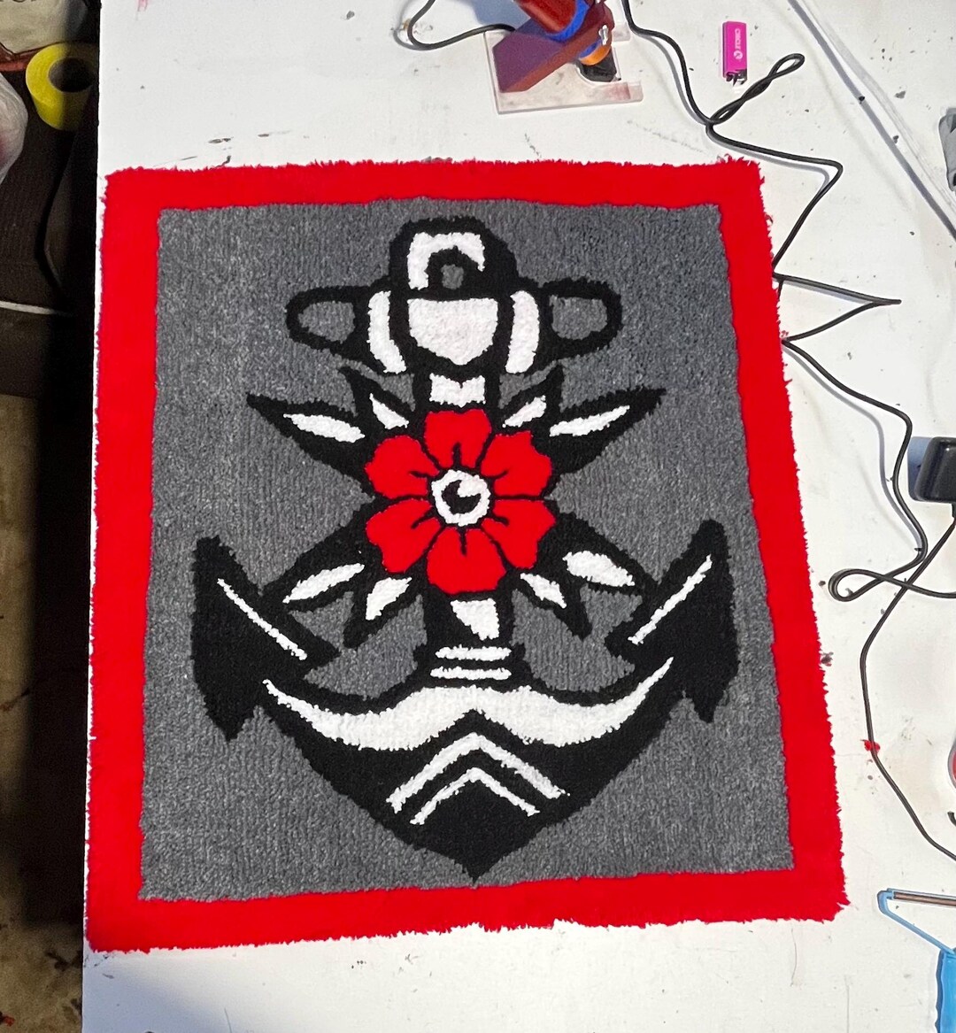 Anchor Rug - Etsy
