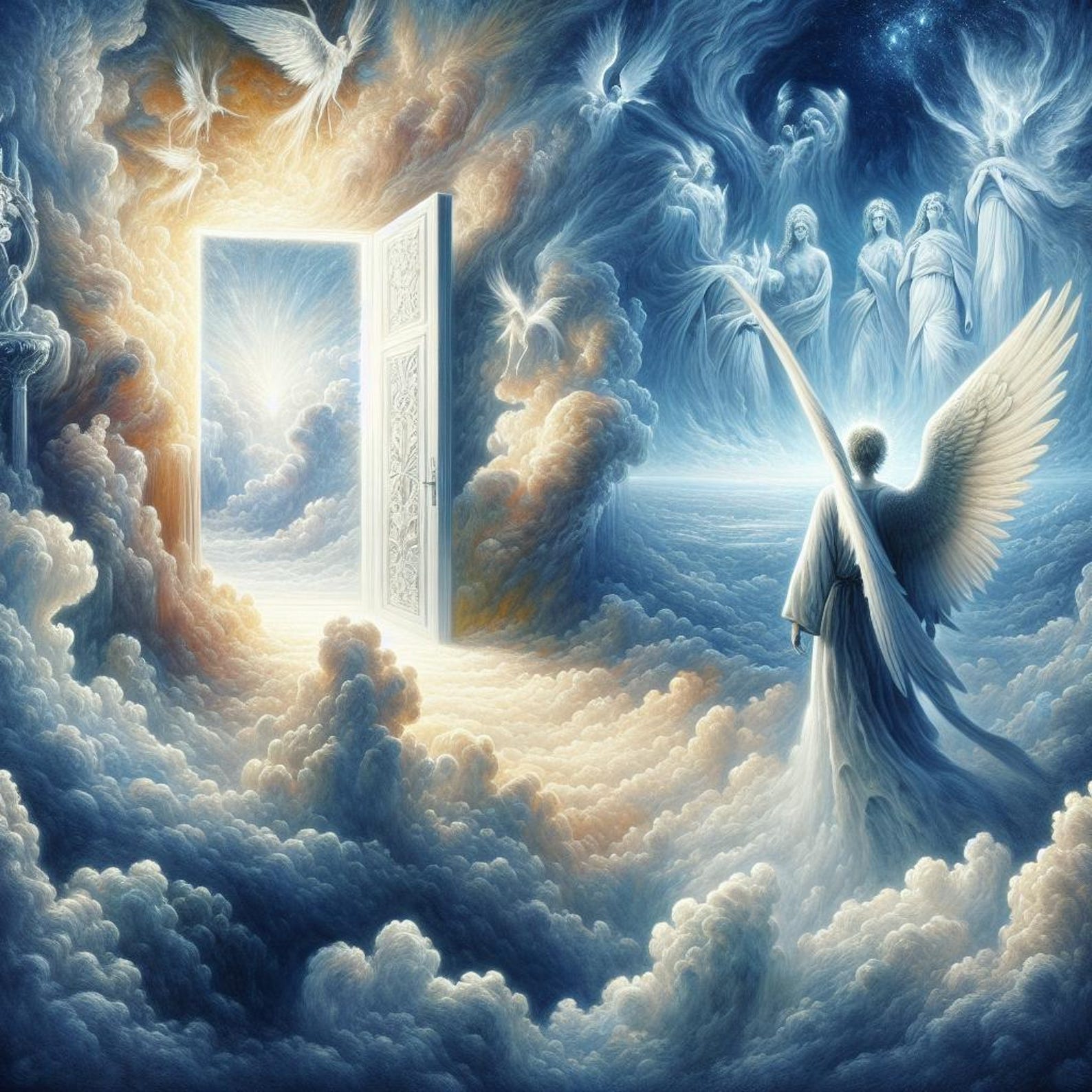 Christian Instant Download Art - Angel at the Door of Heaven - Etsy