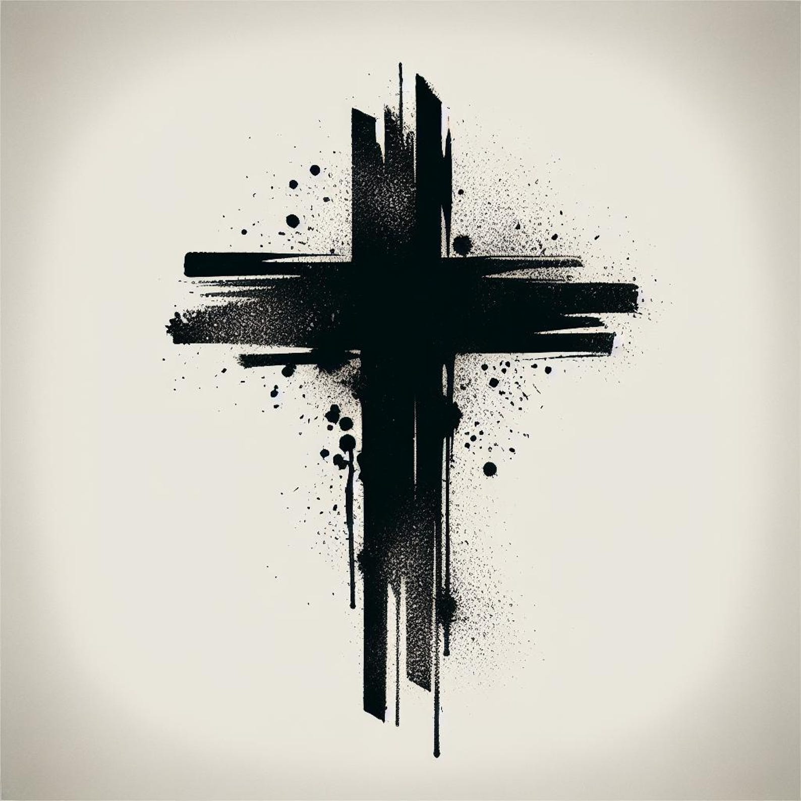 Christian Instant Download Art - Spray Paint Style Cross - Etsy