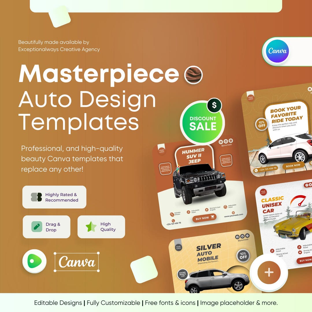 Masterpiece - Auto Canva Templates - Etsy
