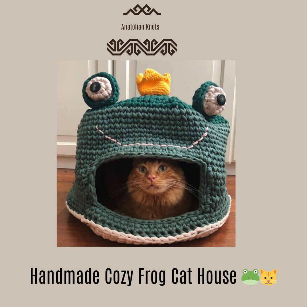 Cat Bed, House, Pot Crochet Pattern/ Small Dog Bed, House Crochet ...