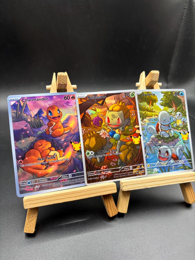 Pokemon Starter Bundle 30th Anniversary Custom Cards – Charmander ...