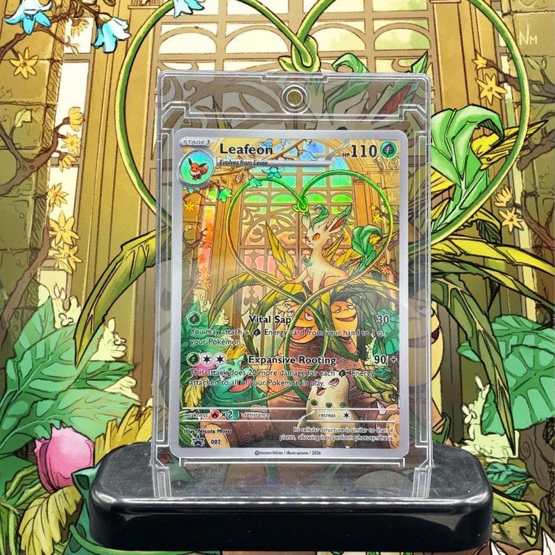 Leafeon Fan Art Card - Etsy UK