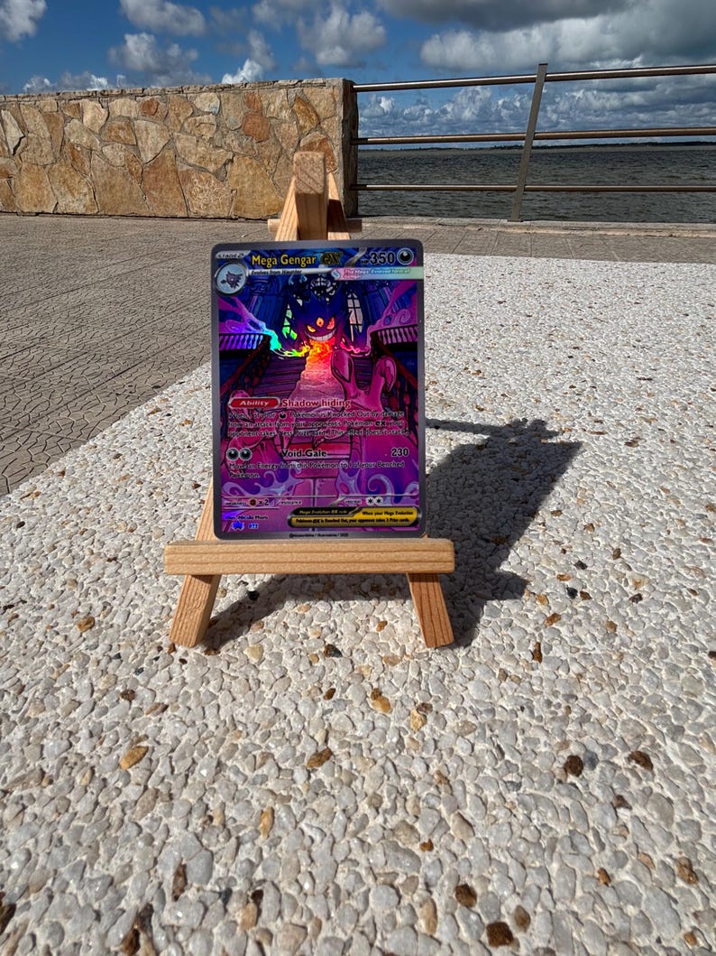 Mega Gengar EX Pokémon Card – Rainbow Holo – Fan Art by Italian Artist ...