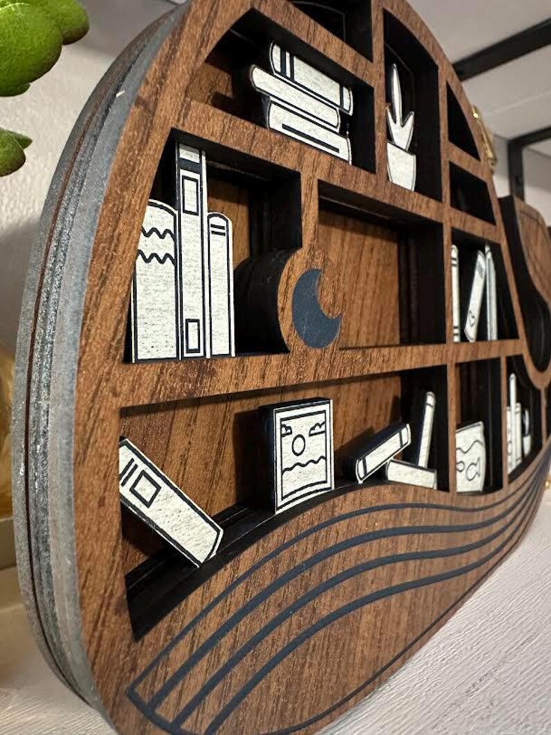 Mini Shaped Bookshelf Decor: Whale - Etsy