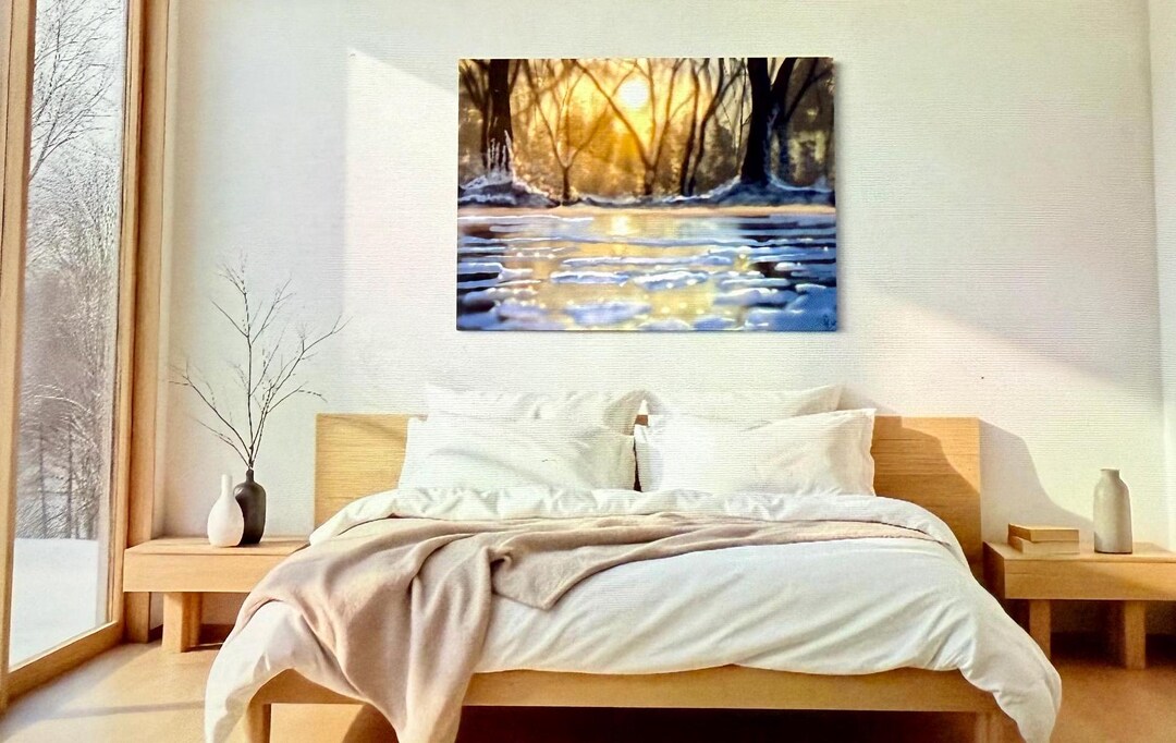 Morning Walk ,art Painting Digital Art Landscape Snow Morning Sun Walks ...