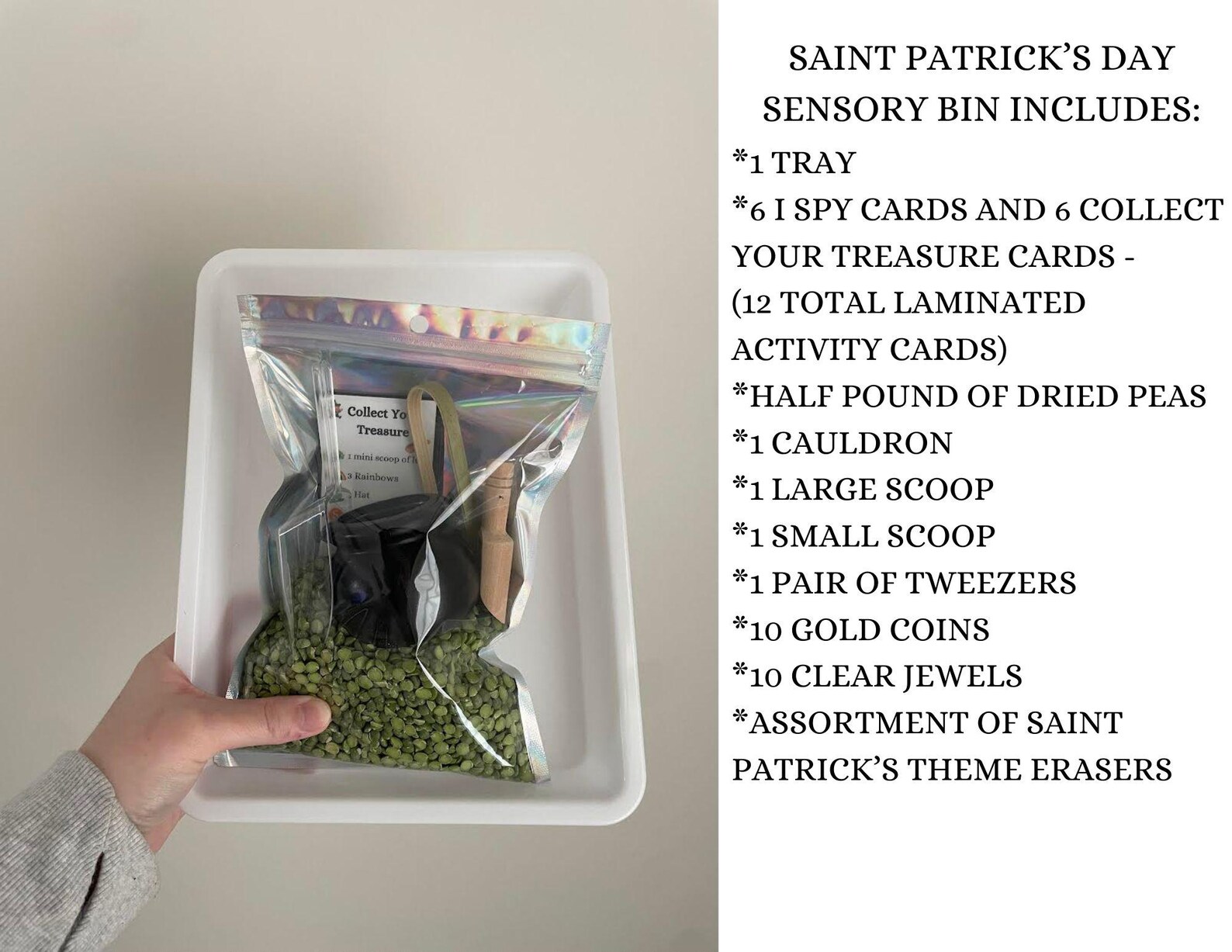 Interactive Saint Patrick's Day Sensory Bin Kit, I Spy and Collect Your ...